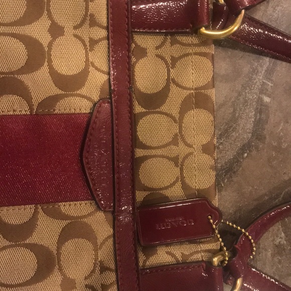 Coach | Bags | Maroon Tan Coach Bag | Poshmark